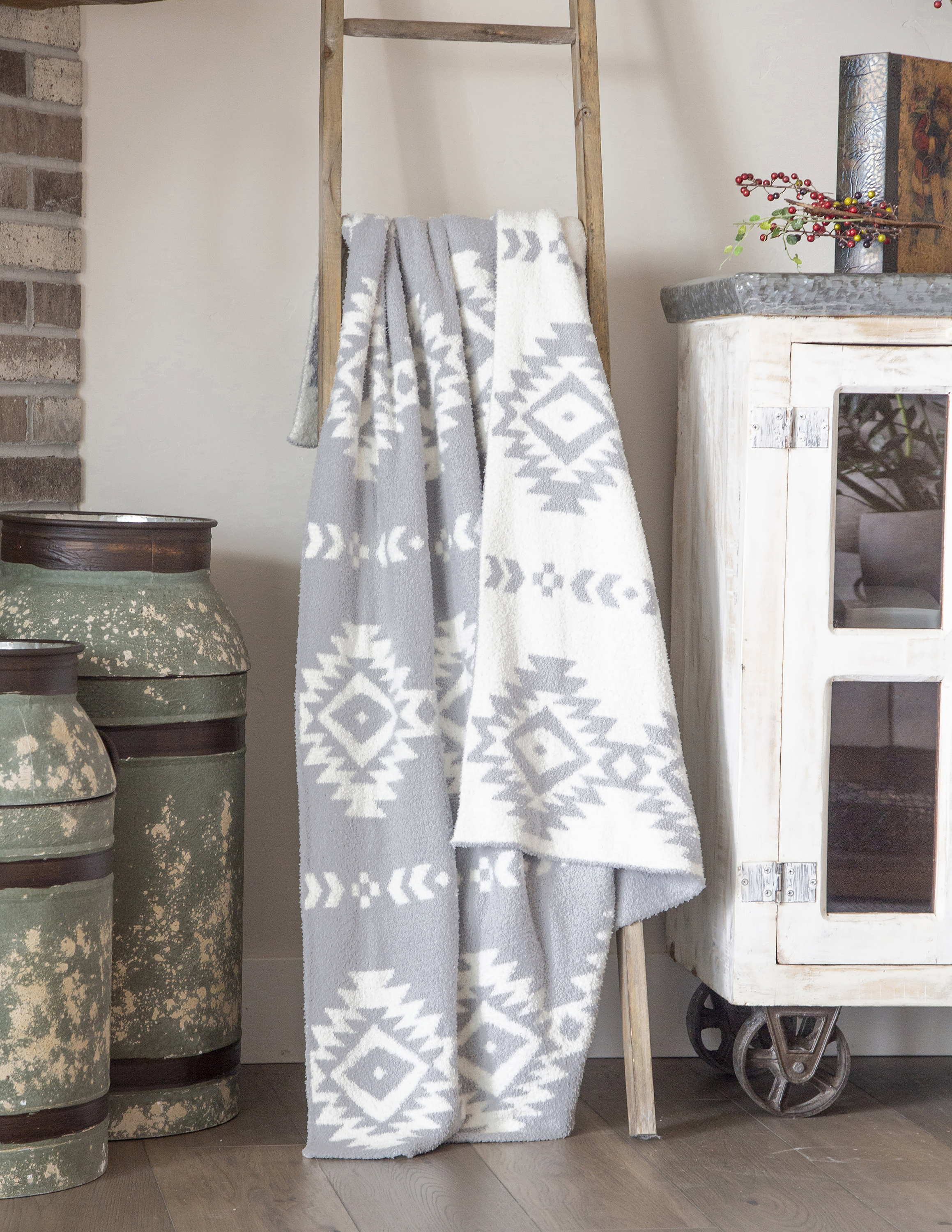 Carstens, Inc. Hazy Grey Stretchy Reversible Throw Blanket | Cabela's